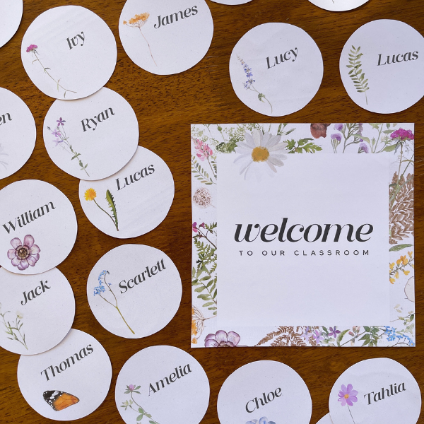 COTTAGECORE Classroom Door + Bulletin Board Display Pack - classroom HQ