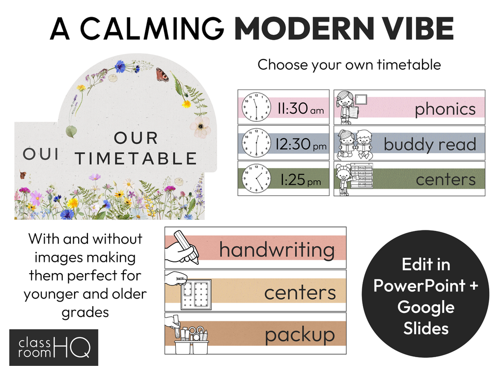 Editable Visual Timetable | Classroom Schedule Daily Routine Display ...