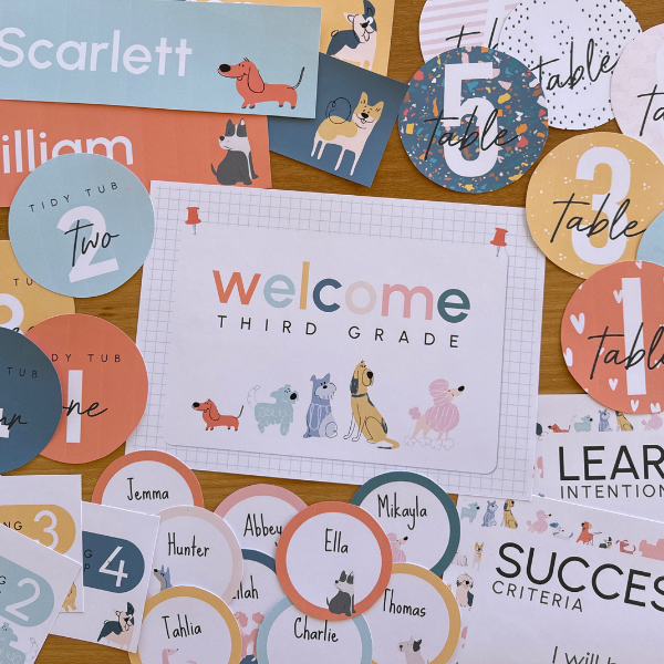 DOG DAYS Classroom Decor GROWING Bundle - classroom HQ