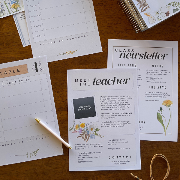 COTTAGECORE Meet The Teacher + Class Newsletters - classroom HQ
