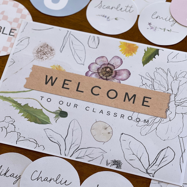 COTTAGECORE Classroom Labels + Signs - classroom HQ