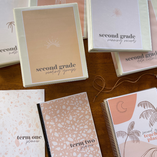 BOHO SUMMER Binder + Book Covers Pack - classroom HQ