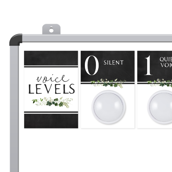 MODERN FARMHOUSE Voice Level Posters - classroom HQ