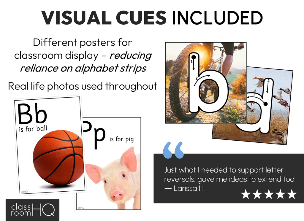 Letter Reversals BUNDLE - b + d, p + q and n + u Letter Confusion Resources