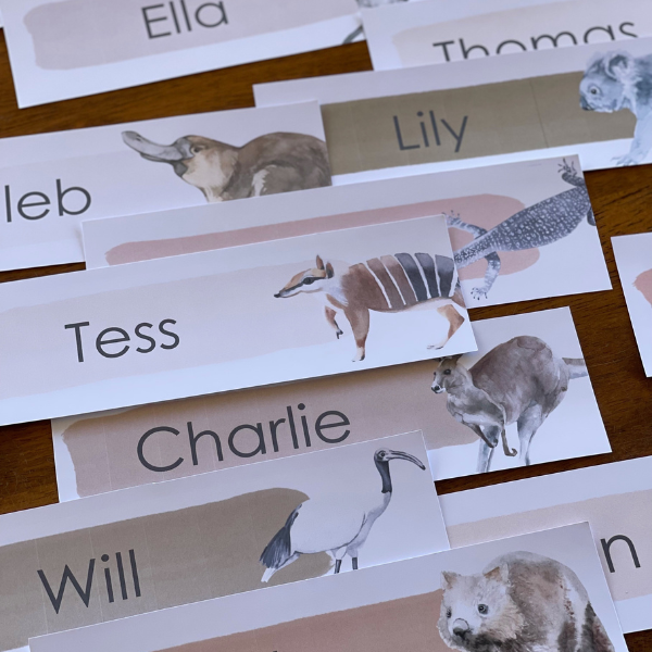 MODERN AUSSIE Desk Plates - classroom HQ