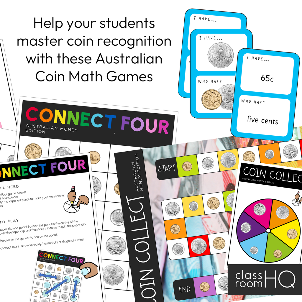 Australian Money Games Pack - Hands-On Practice Recognising Australian ...