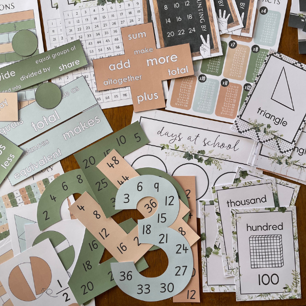 MODERN FARMHOUSE Math Resources Pack - classroom HQ