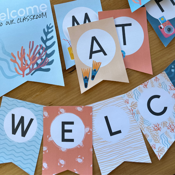 CALM SEAS Classroom Bunting Pack - classroom HQ