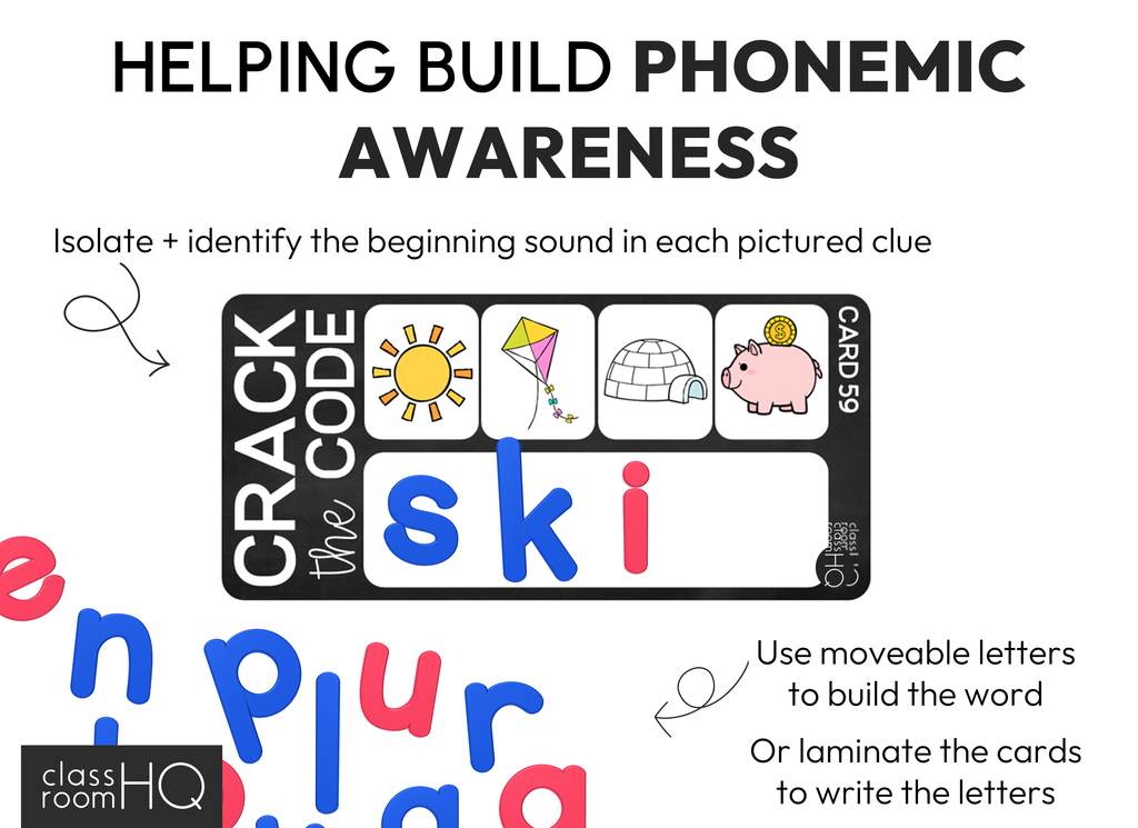 CCVC Word Crack The Code Cards - Word Practice for Blending CCVC Words ...