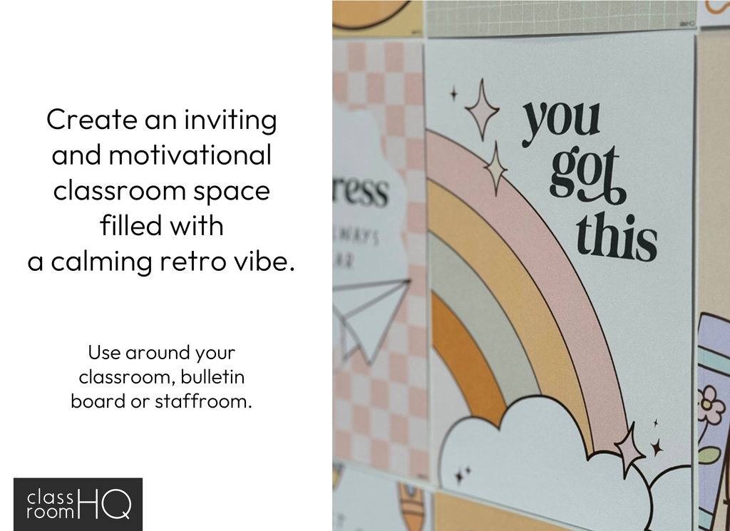 Calm Retro Motivational Posters Inspiring Wall Art HAZY DAISY Classroom ...