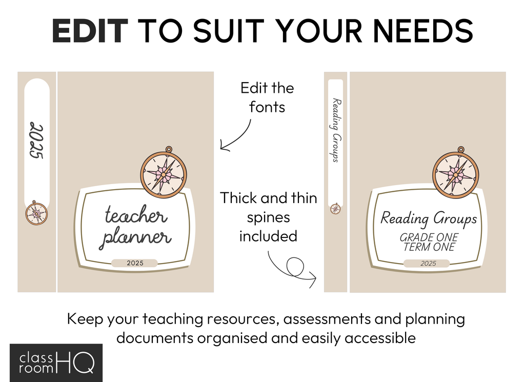 Editable Binder Covers and Spines & Student Book Covers Western Theme ...