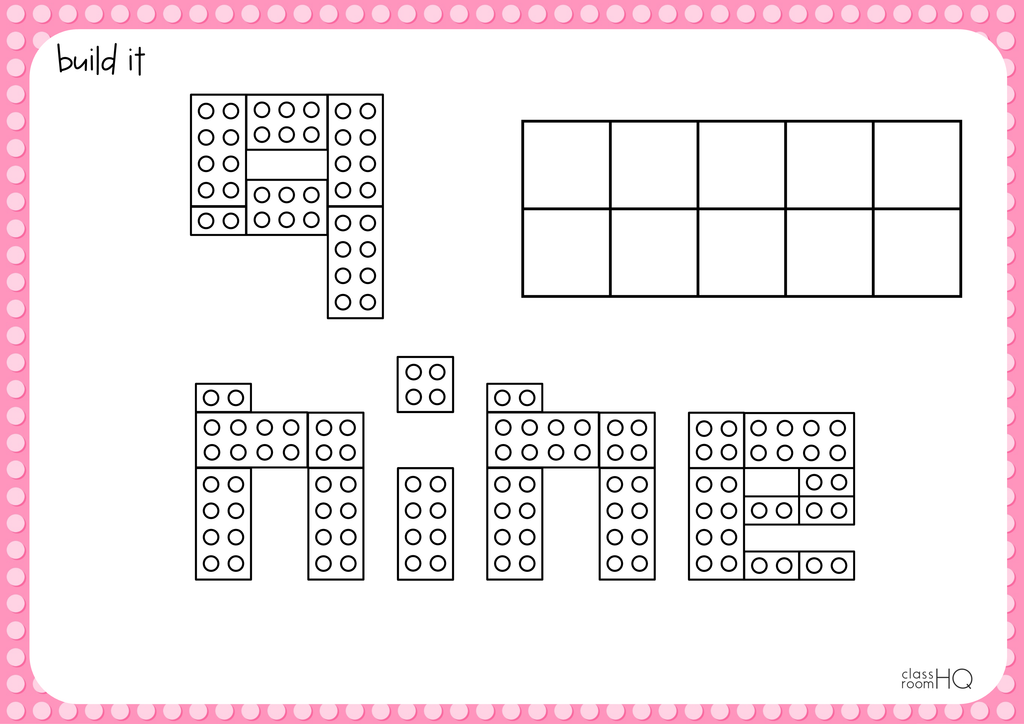 LEGO Building Number Math Center Mats 1 to 10 - Hands On Fine Motor ...