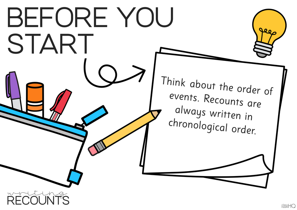 Recount Writing Posters, Slides & Templates - Checklists & Prompts for ...