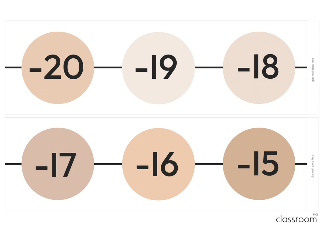 B+W NEUTRALS Number Line