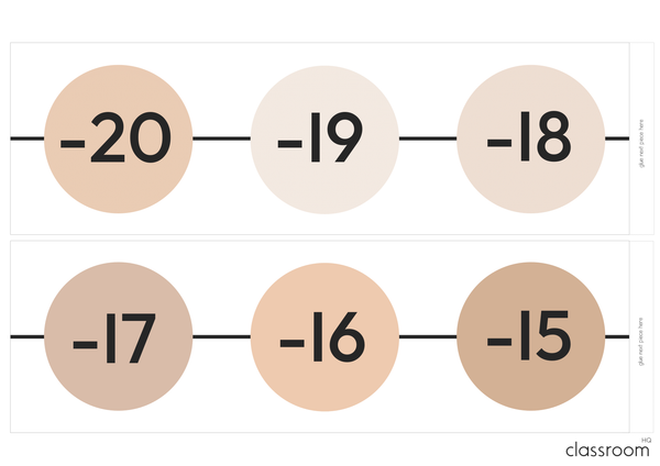 B+W NEUTRALS Number Line