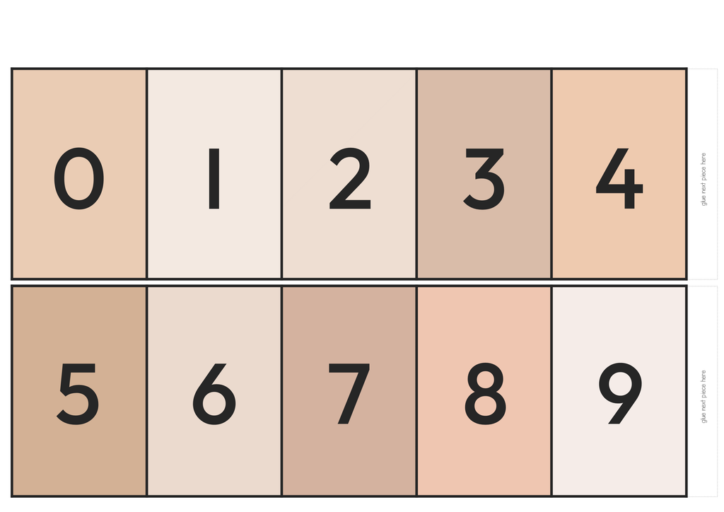 B+W NEUTRALS Number Line