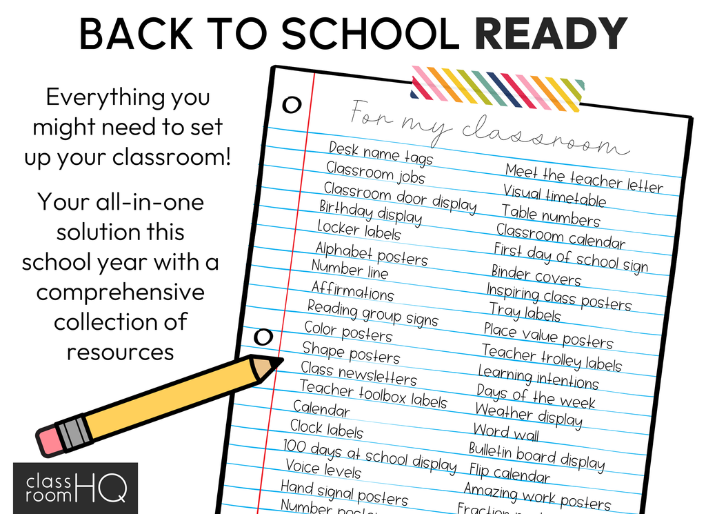 WATERCOLOUR PAINT Classroom Decor - BUNDLE