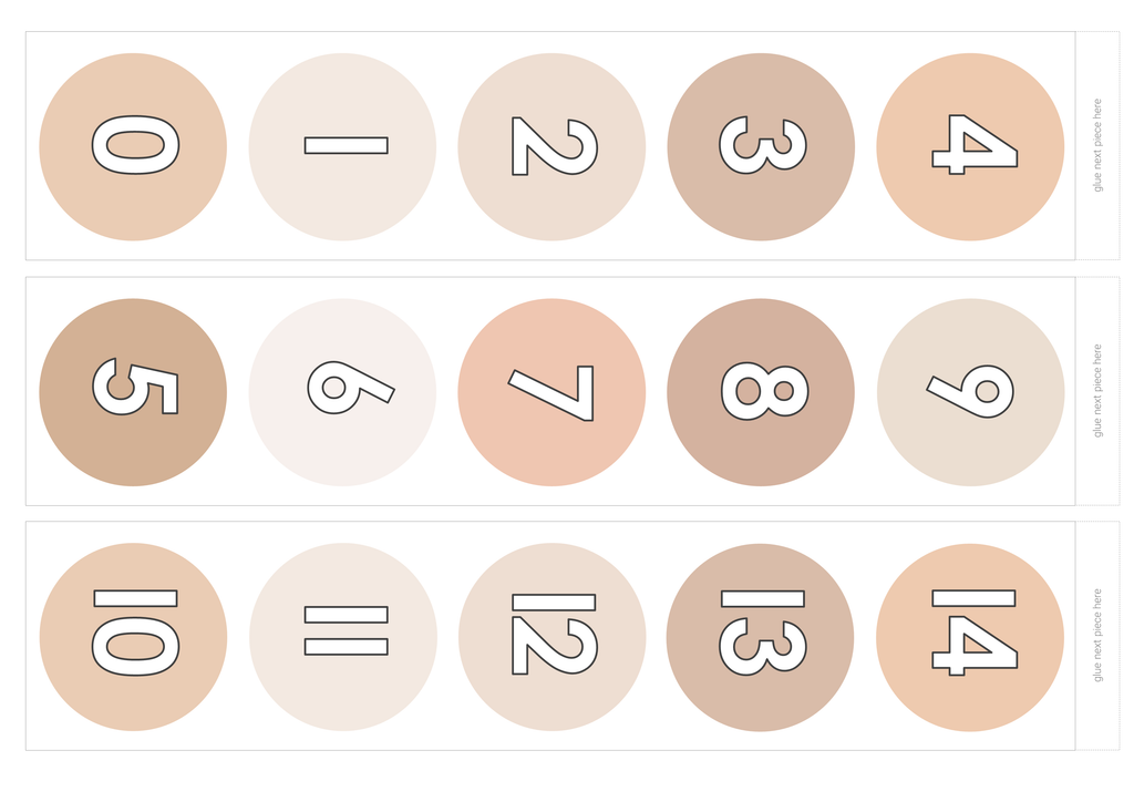 B+W NEUTRALS Number Line
