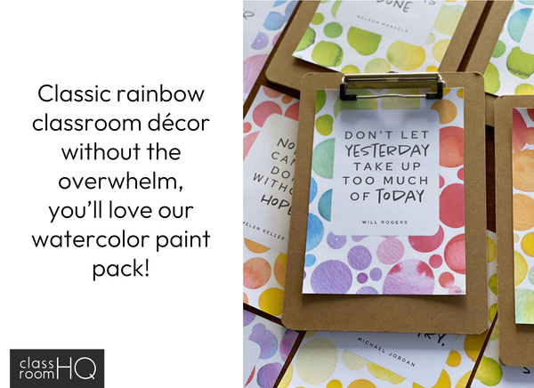 WATERCOLOUR PAINT Classroom Decor - BUNDLE