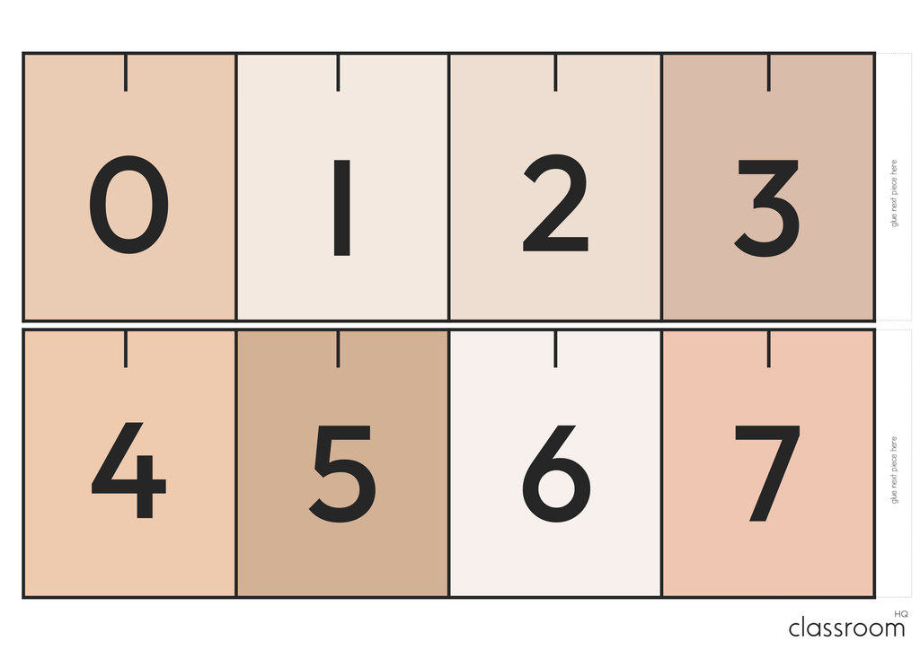 B+W NEUTRALS Number Line