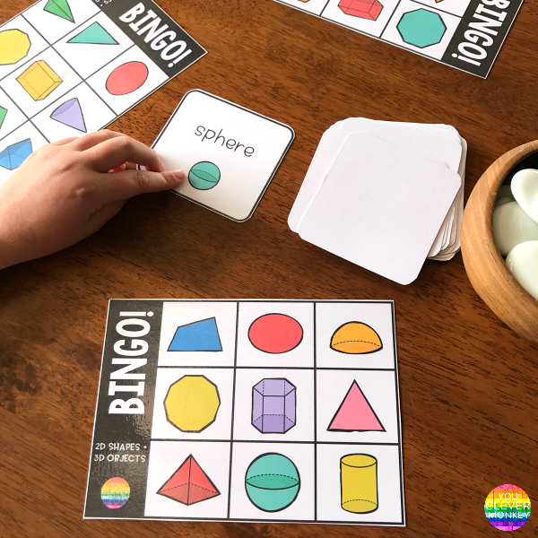 2D + 3D Shape BINGO - classroom HQ