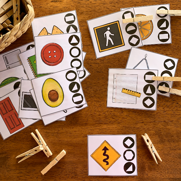 2D Shape Clip Card Pack - classroom HQ