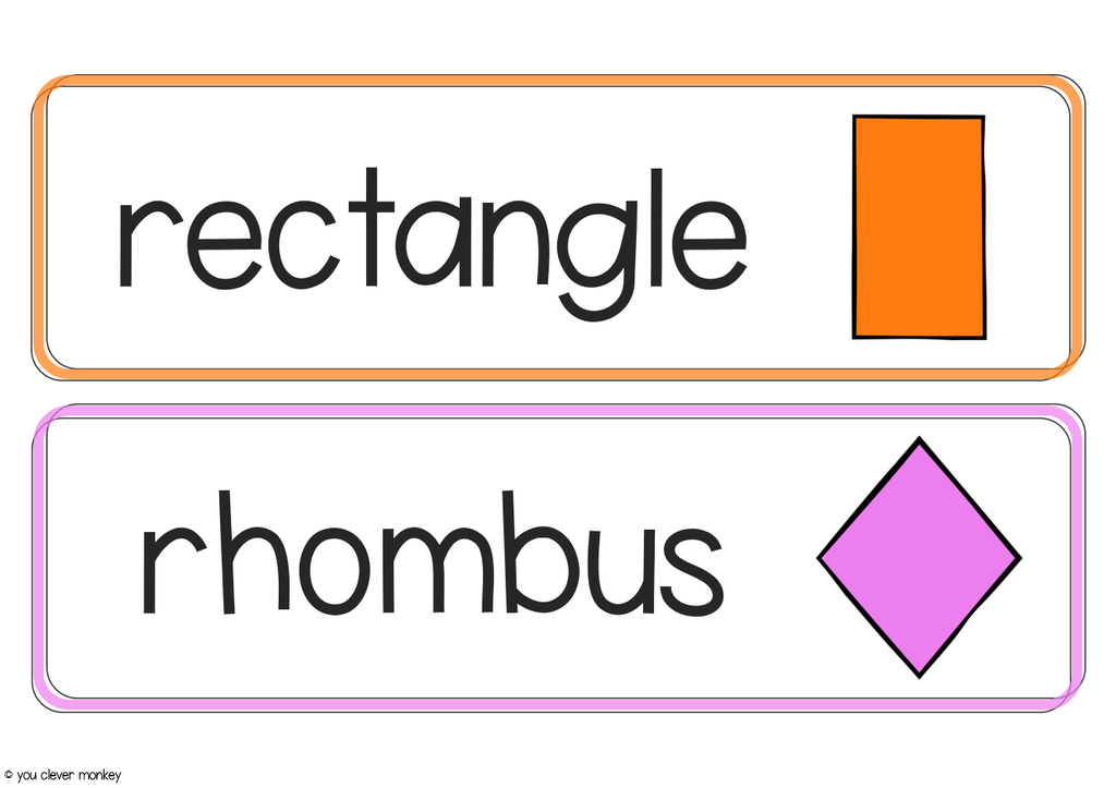 Shape Editable Posters + Word Wall BUNDLE - classroom HQ