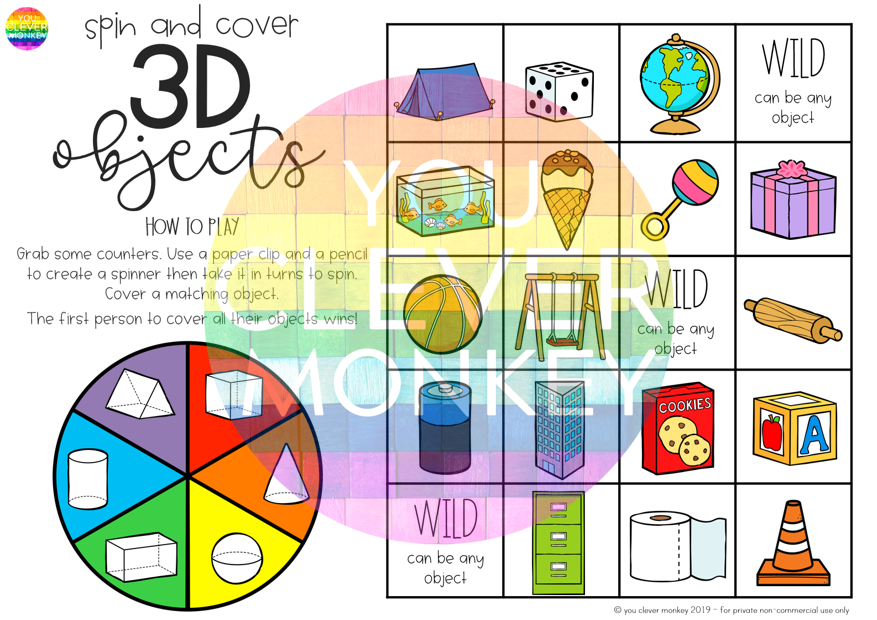 3D Object Spin + Cover Mats - classroom HQ