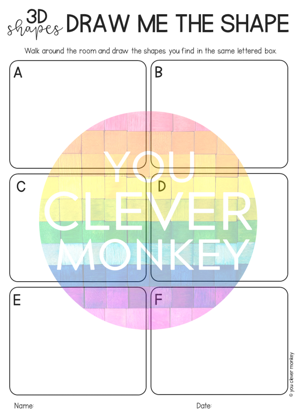 3D Shape Draw The Room Activity - classroom HQ