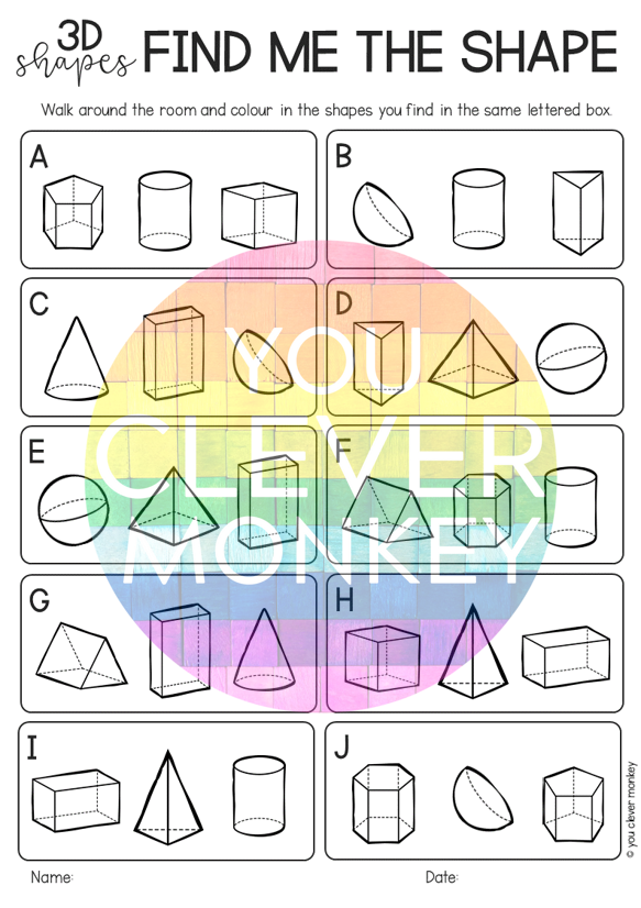 3D Shape Draw The Room Activity - classroom HQ