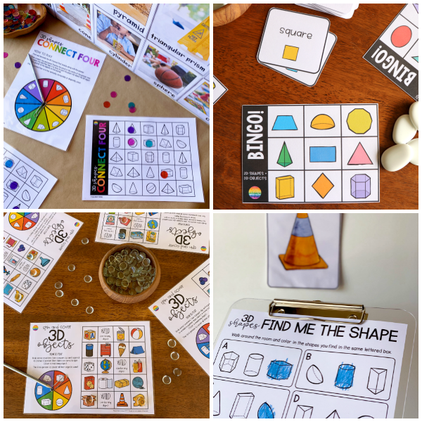 3D Shape Games BUNDLE - classroom HQ