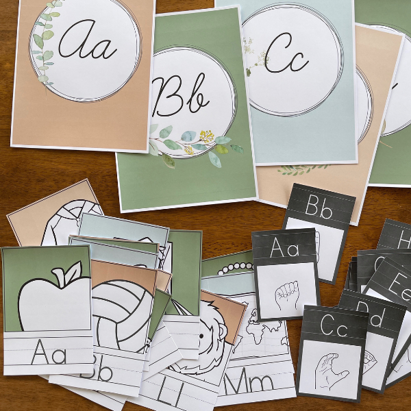 MODERN FARMHOUSE Alphabet Posters - classroom HQ