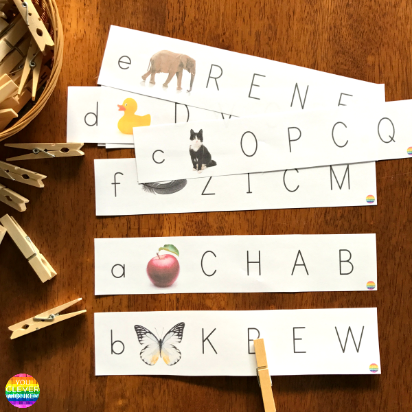 Upper and Lower Case Letter Match Strips - classroom HQ