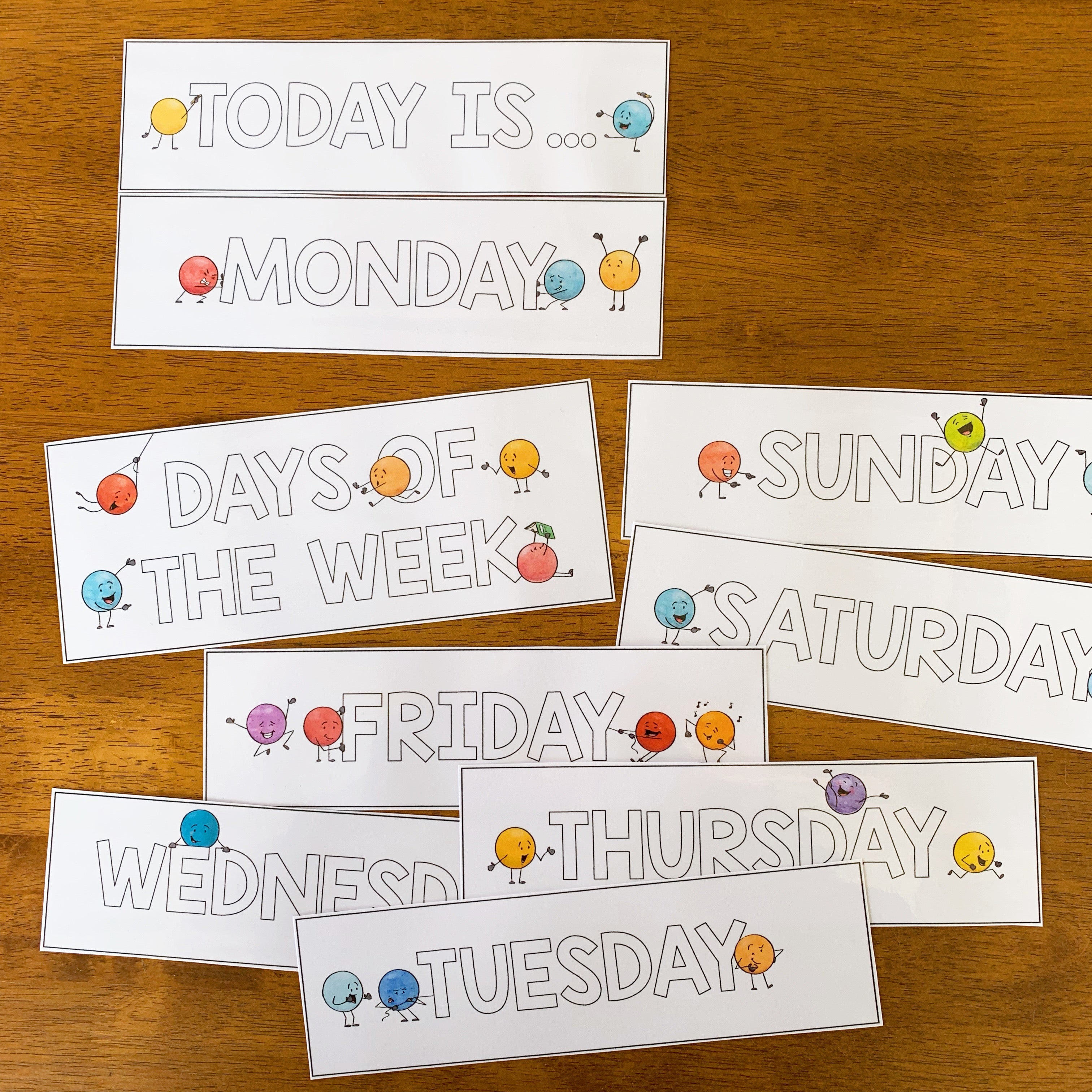 DOT DUDES Days of the Week Display - classroom HQ