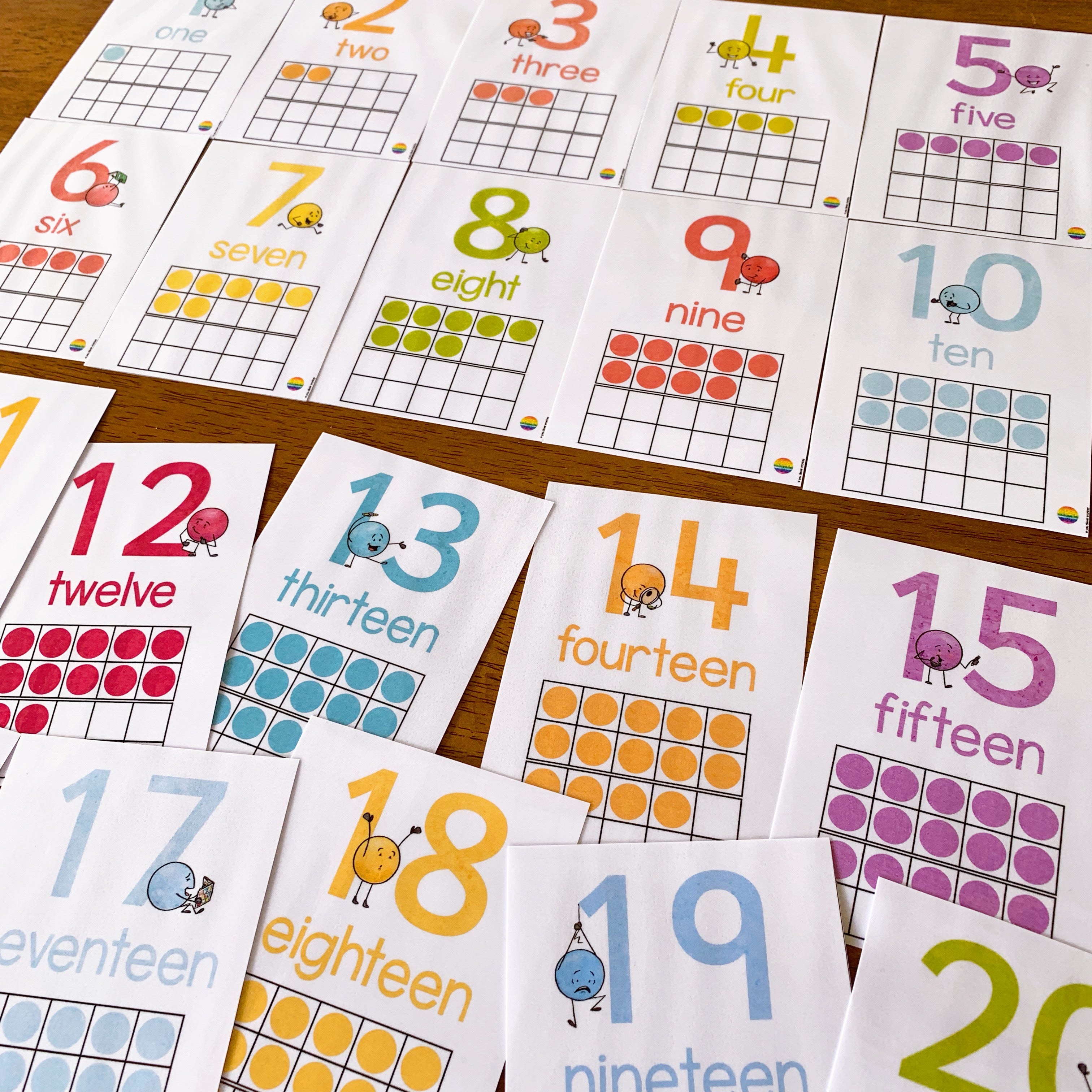 DOT DUDES Number Posters 0-20 - classroom HQ