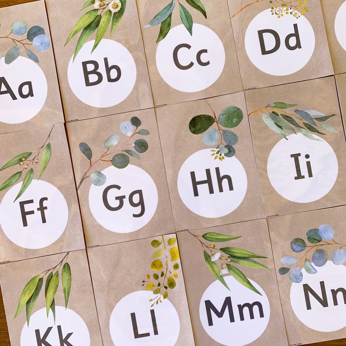 GUM LEAF Alphabet Posters - classroom HQ