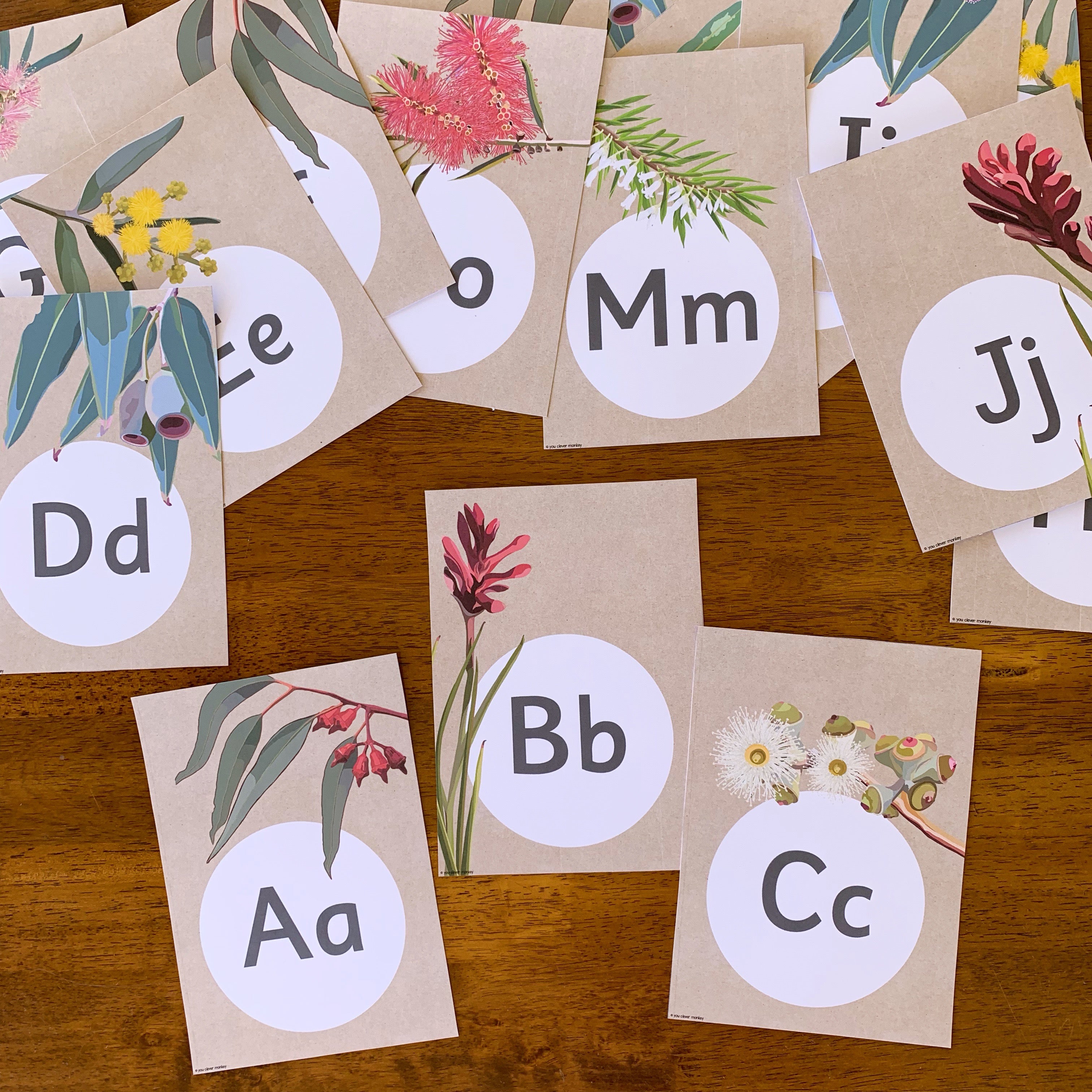 AUSSIE FLORA Alphabet Posters - classroom HQ