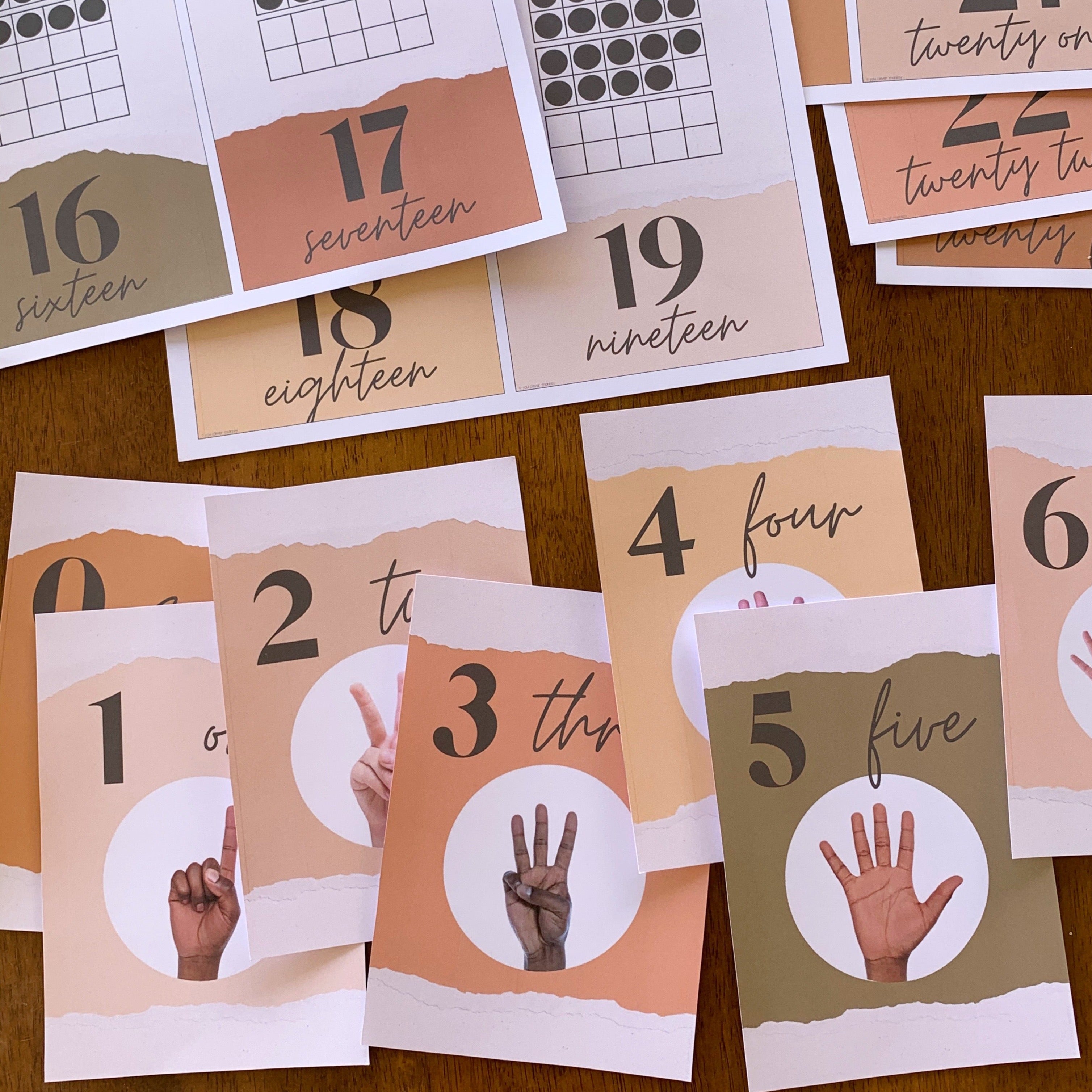 BOHO SUMMER Number Posters - classroom HQ