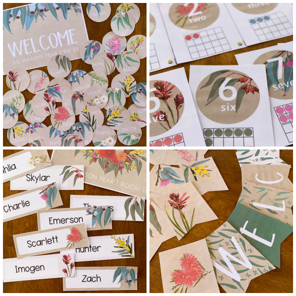 AUSSIE FLORA Classroom Decor - BUNDLE - classroom HQ