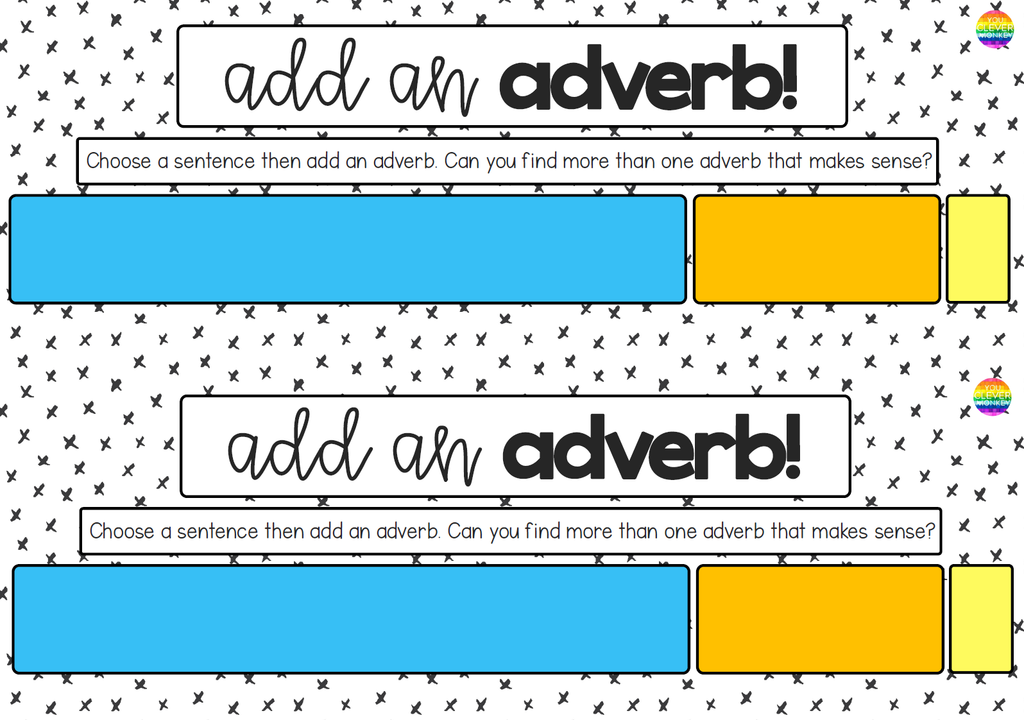 Adverb Sentence Building Activity