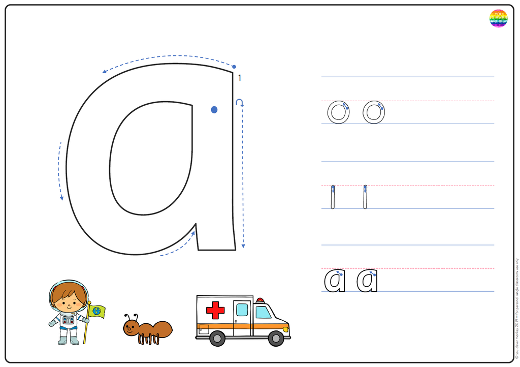 Alphabet Playdough Mats - Lower Case Letters