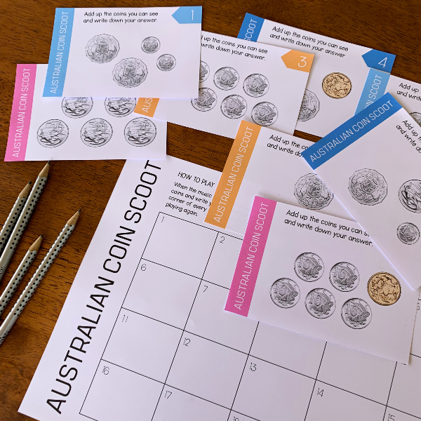 Australian Money - Coin Scoot Game - classroom HQ