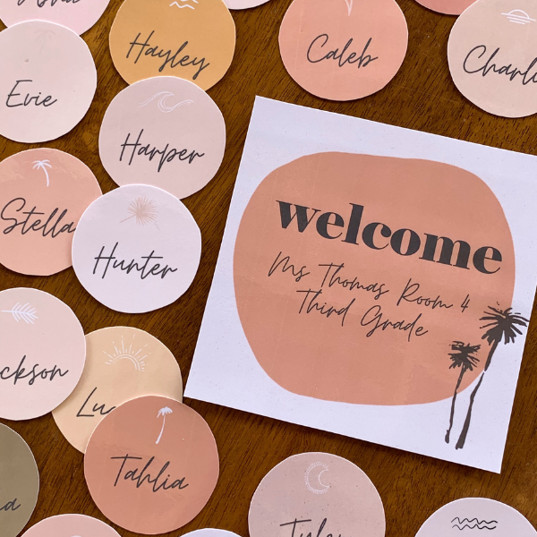 BOHO SUMMER Classroom Door + Bulletin Board Display Pack - classroom HQ