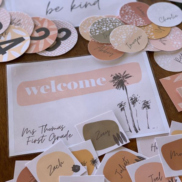 BOHO SUMMER Classroom Labels + Signs Pack - classroom HQ