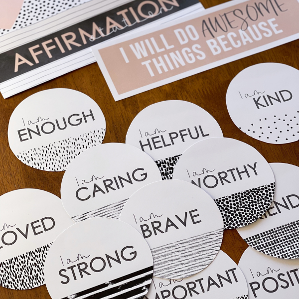 B+W NEUTRALS Affirmation Station Pack - classroom HQ