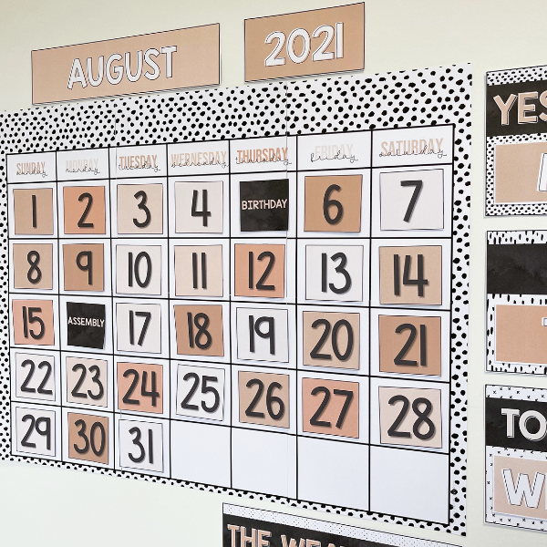B+W NEUTRALS Classroom Calendar - classroom HQ