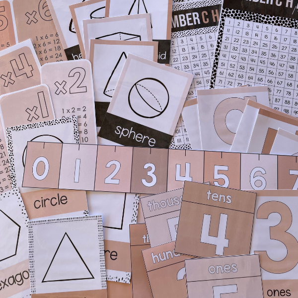 B+W NEUTRALS Maths Resource Pack - classroom HQ
