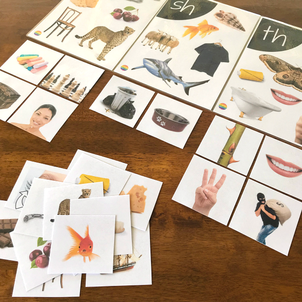 3-Part Picture Sound Cards - CH/SH/TH/WH Digraphs - classroom HQ