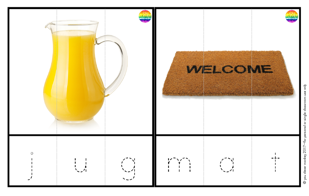 CVC Word Family 3-Part Puzzles - classroom HQ