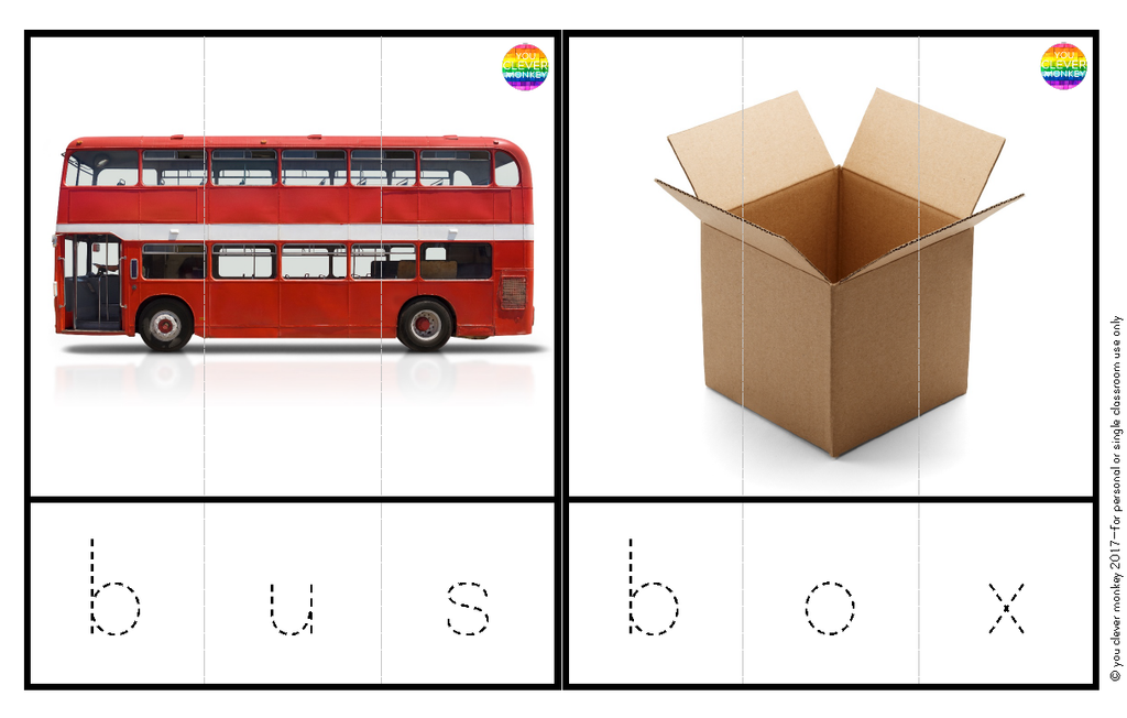 CVC Word Family 3-Part Puzzles - classroom HQ